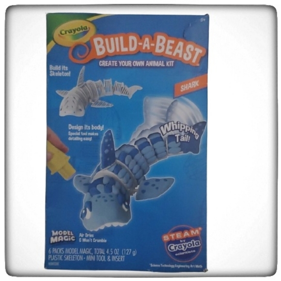 Crayola | Toys | Crayola Build A Beast Shark Model Magic Craft Kit ...